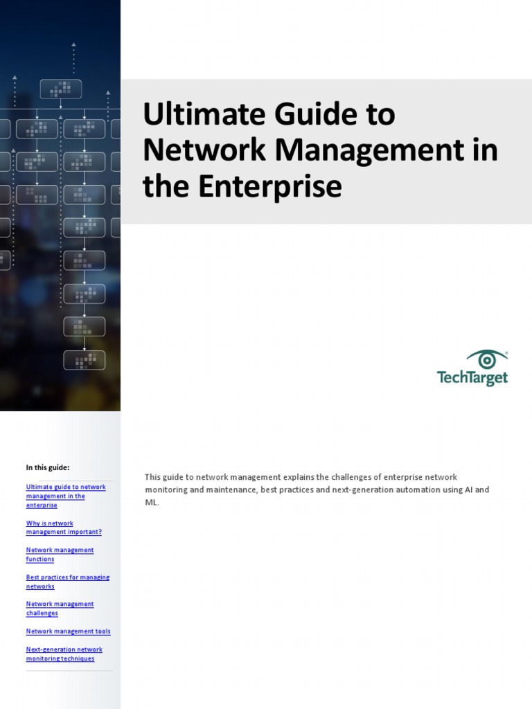 Ultimate Guide To Network Management in The Enterprise Updated | PDF ...