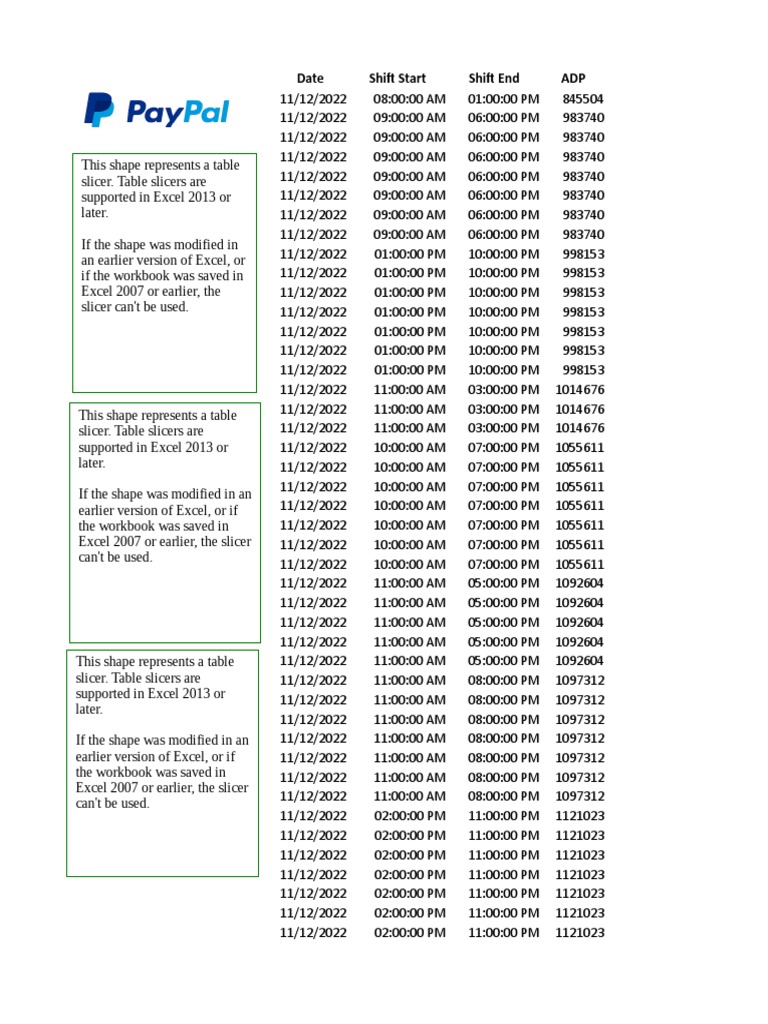Venmo Schedule For 11.12.2022 | PDF | Microsoft Excel | Proprietary ...