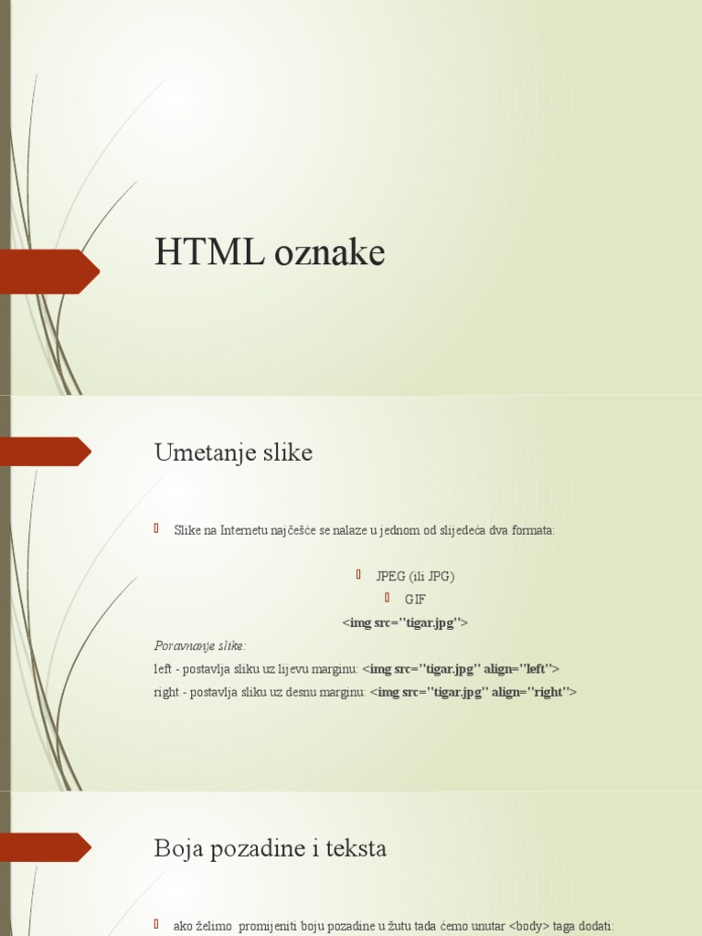 HTML Oznake | PDF