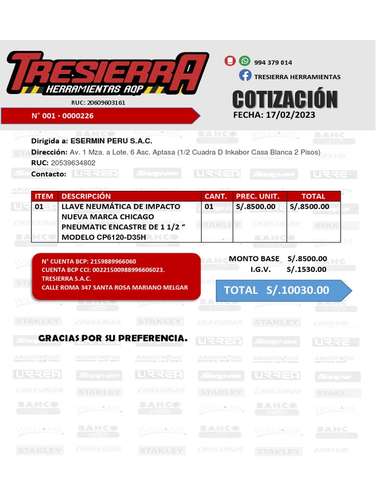 Cotizacion Esermin 17.02.2023 | PDF