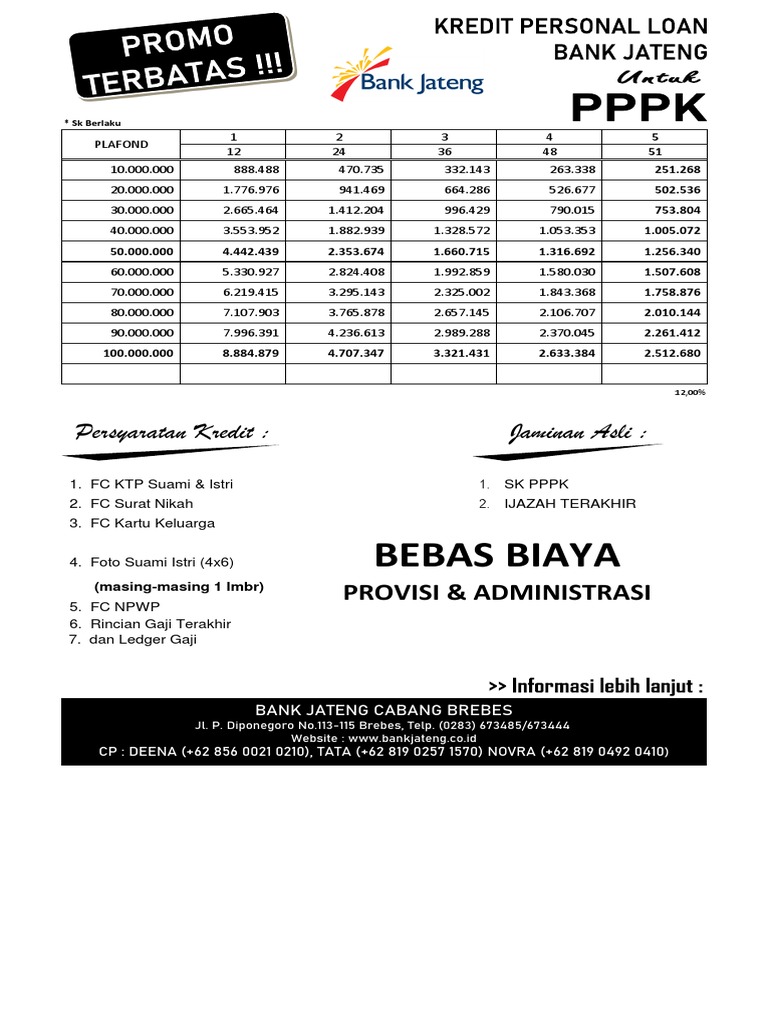 Angsuran PLO BROSUR PPPK | PDF