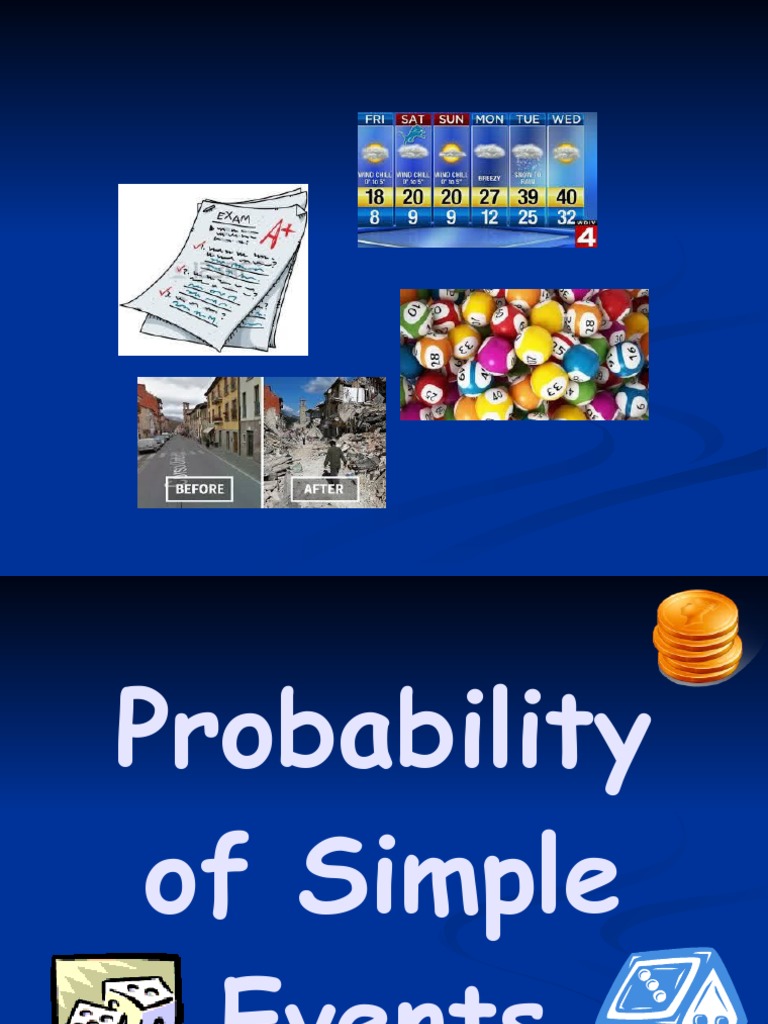 01 Probability of Simple Events | PDF | Odds | Probability