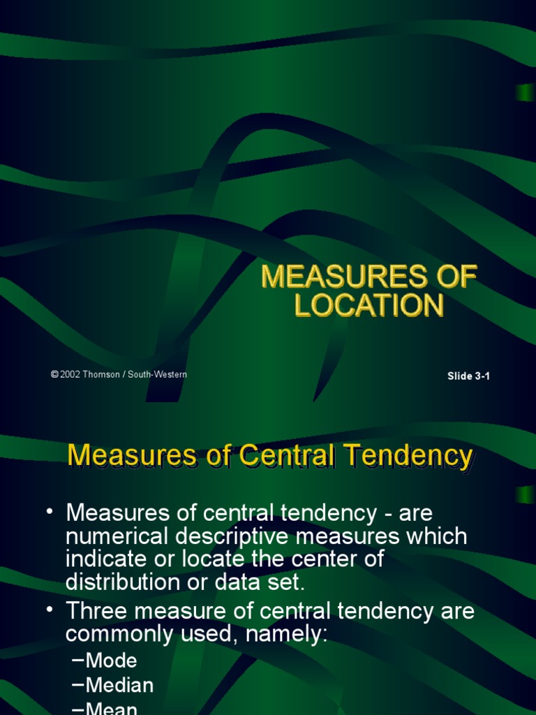 MEASURE01 | PDF | Mode (Statistics) | Percentile