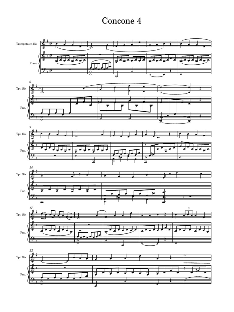 Concone 4-Trumpet and Piano | PDF