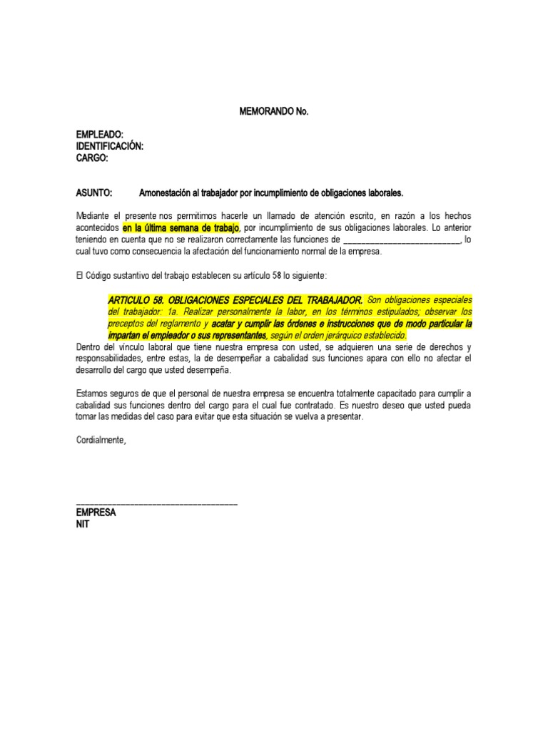 Modelo Memorando | PDF