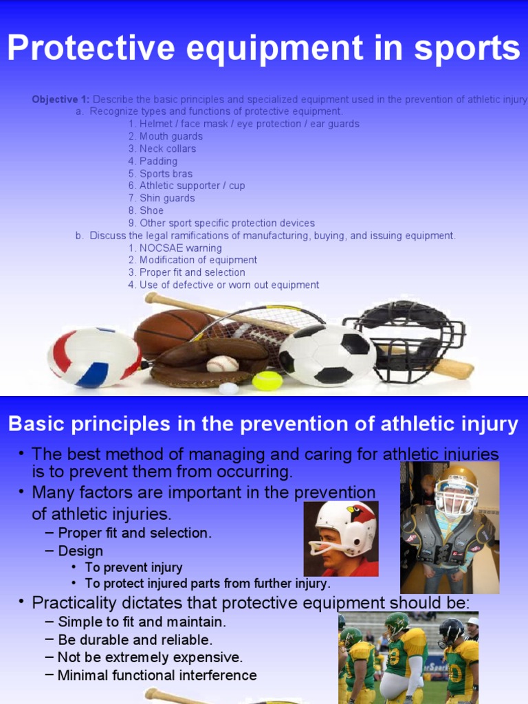 Essential Protective Gear in Sports | PDF | Shoe | Personal Protective ...