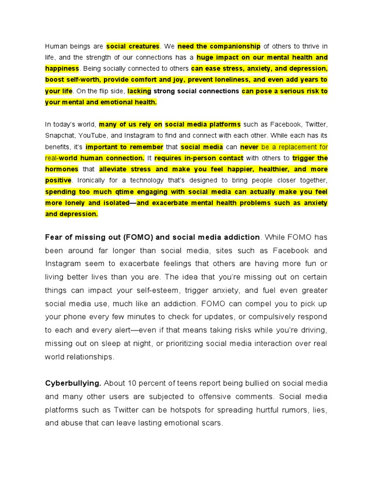 Human Beings Are Social Creatures | PDF | Social Science | Wellness