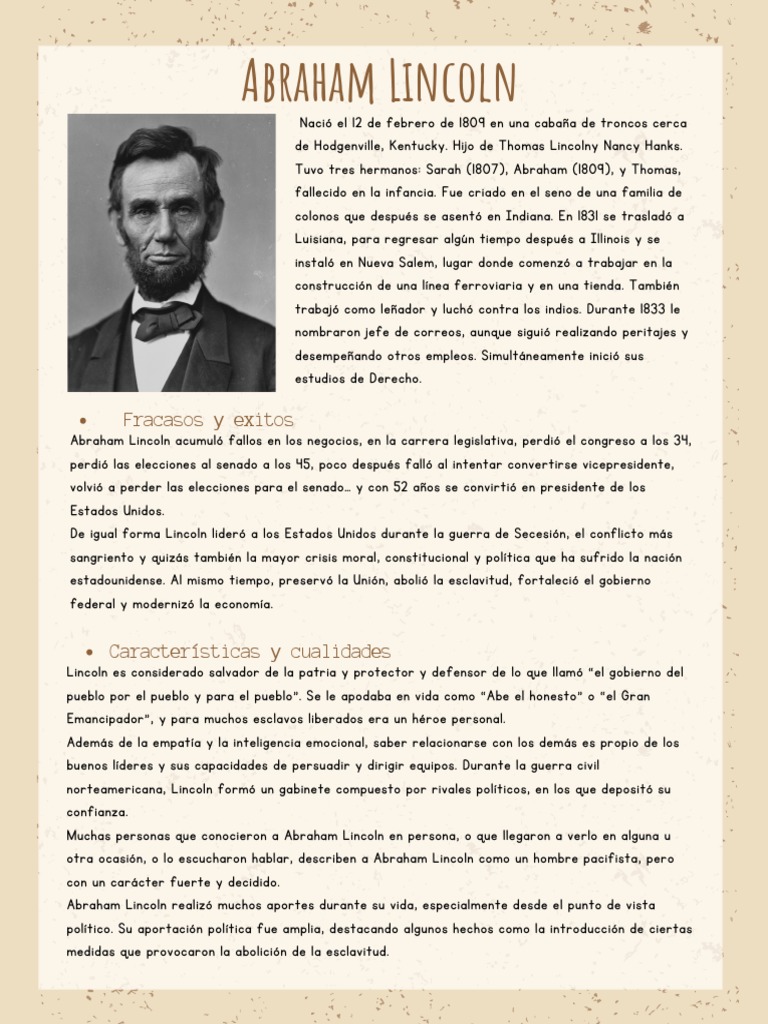 Abraham Lincoln | PDF | Abraham Lincoln | Guerra civil americana