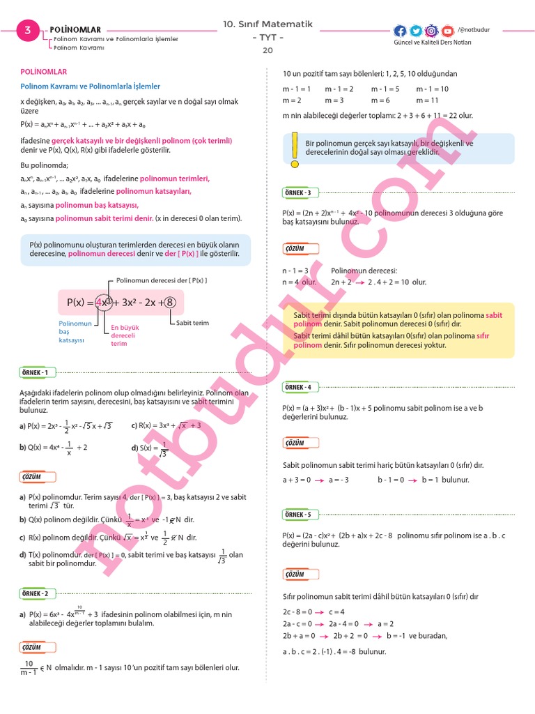 Polinomlar 1 Min | PDF