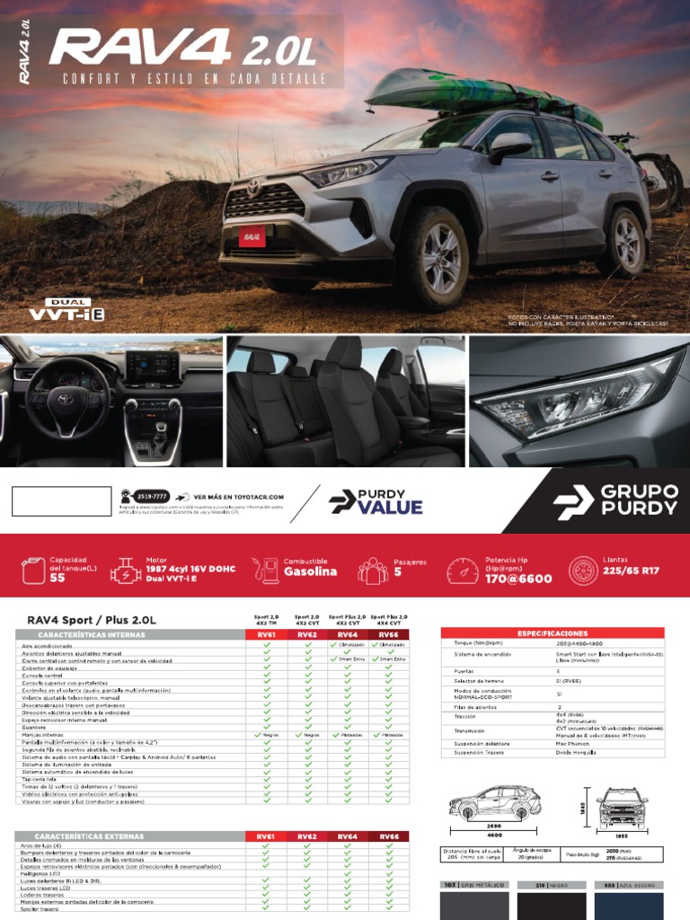 Ficha Técnica - Ficha Técnica Toyota Rav4 Sport | PDF
