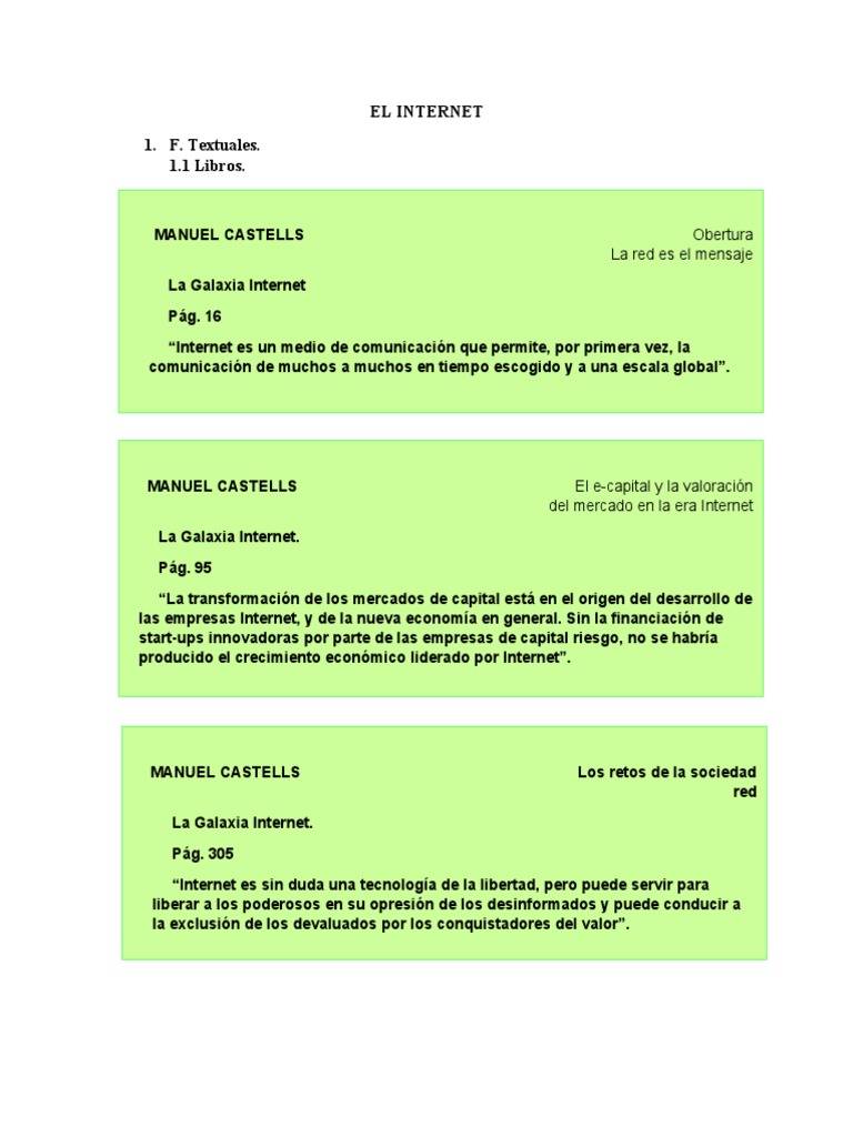 FICHAJE - El Internet | PDF | Internet | Medios de comunicación en masa