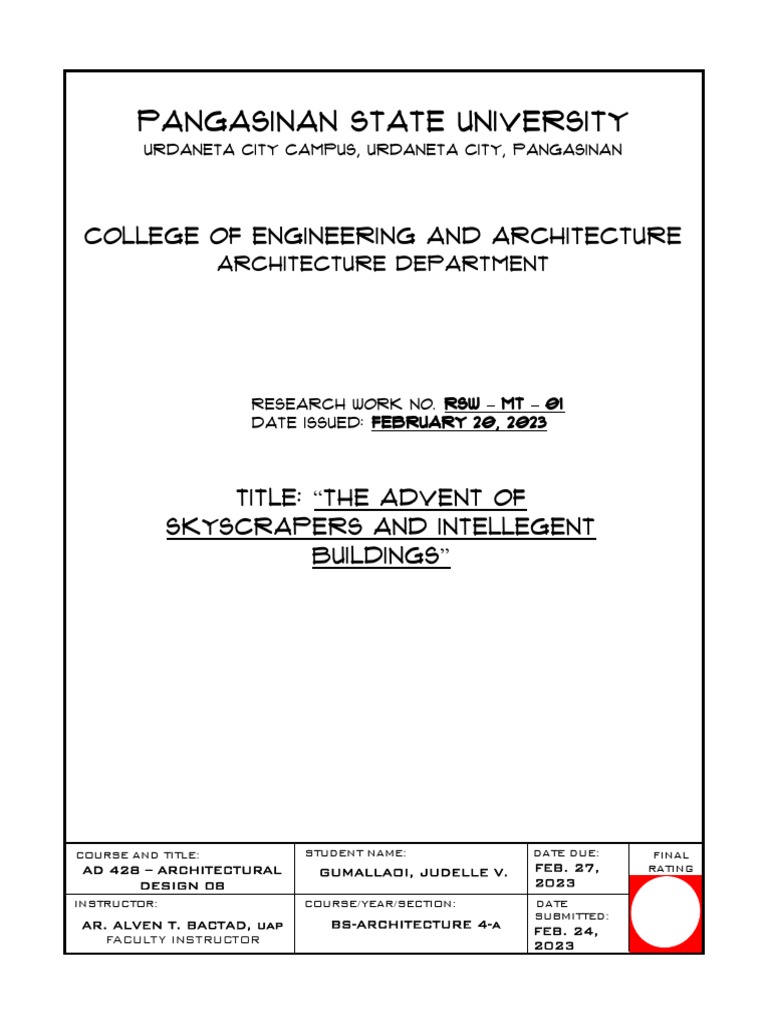 Ad428 Gumallaoi Judelle v. RSW MT No.1 | PDF | Efficient Energy Use | Building