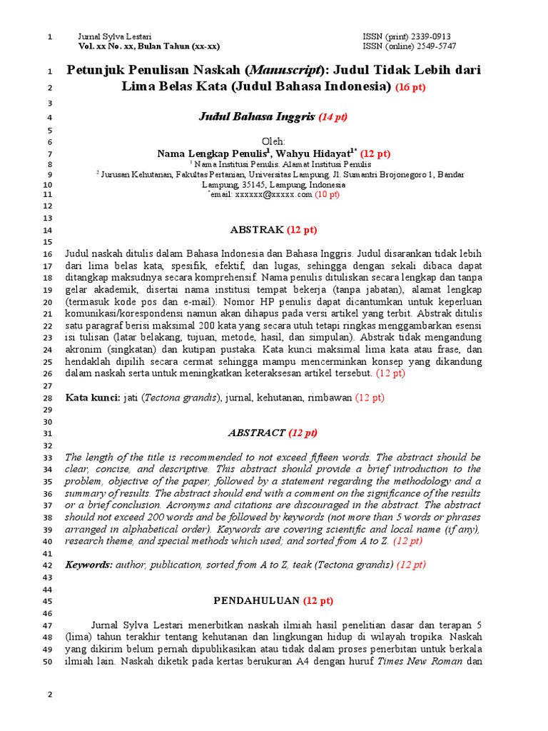Template B.Indo JSL | PDF