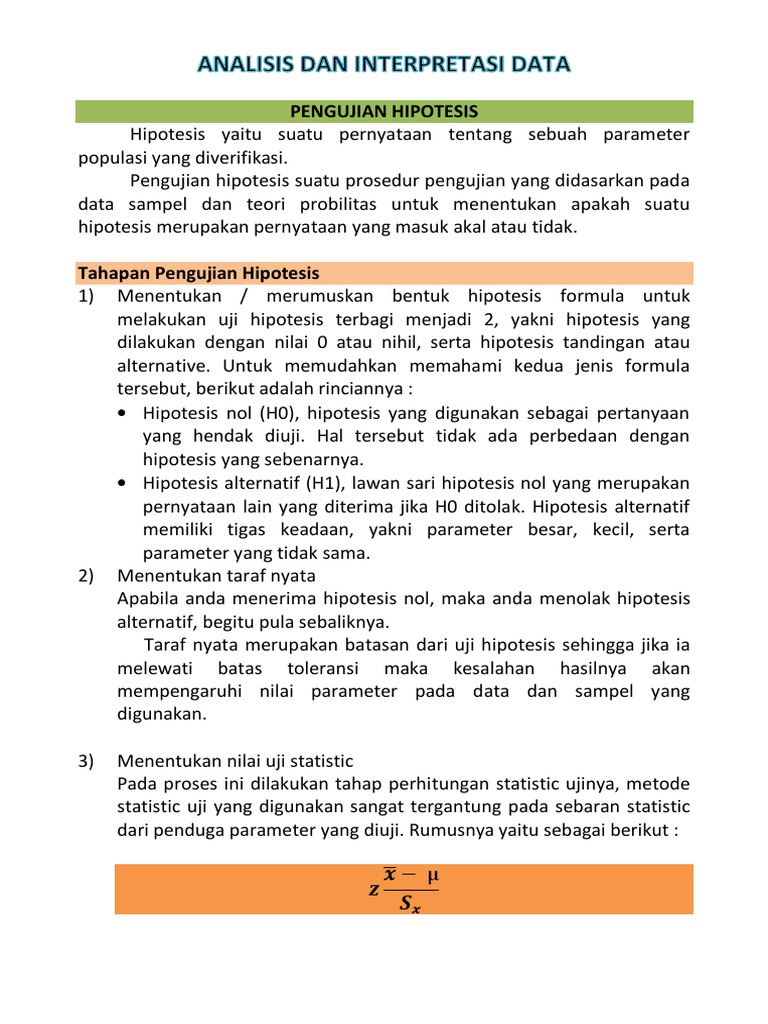 Catatan Analisis Dan Interpretasi Datasg | PDF