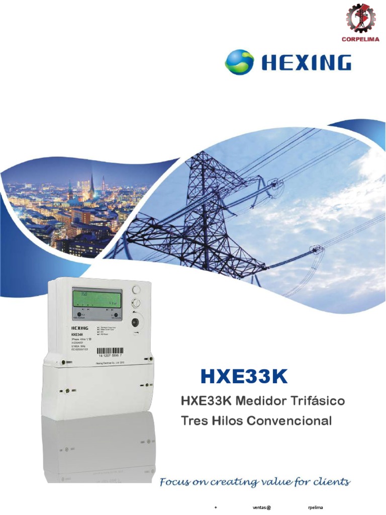 Medidor Trifasico Hexing HXE33K A | PDF | Energia electrica | Ciencia ...