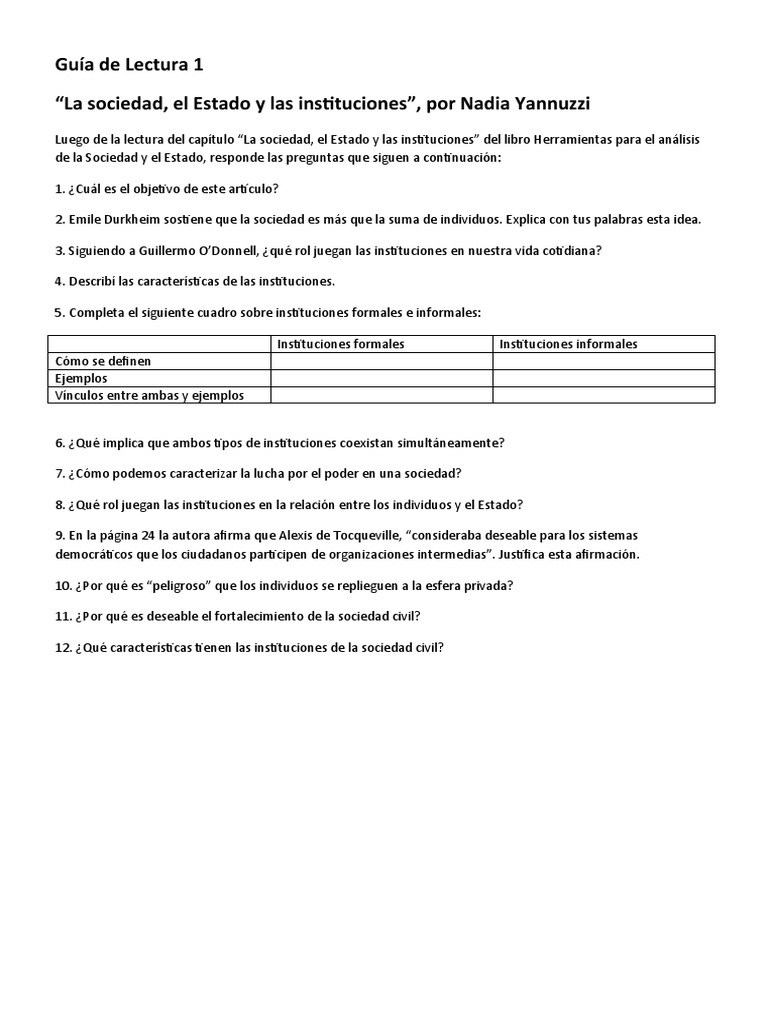 Guia de Lectura 1 Responder | PDF