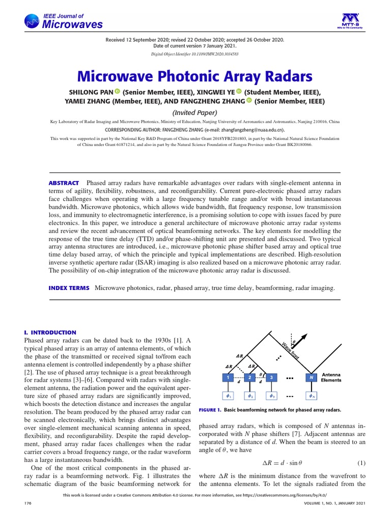 Microwave Photonic Array Radars | PDF | Microwave | Radar