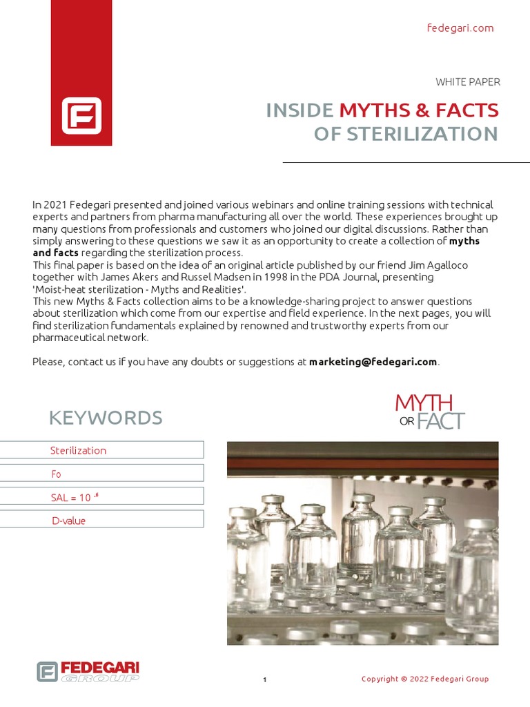 Myths Facts 2022 Technical Document-1 | PDF | Sterilization ...