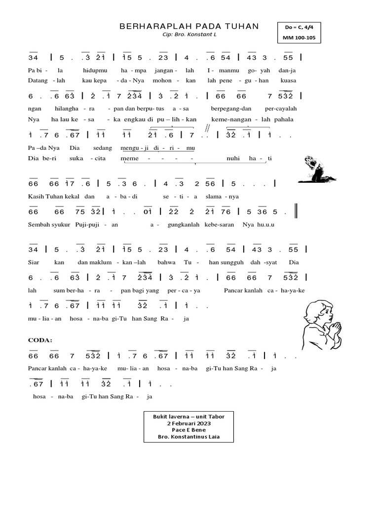 Lagu Rohani: Berharap pada Tuhan | PDF