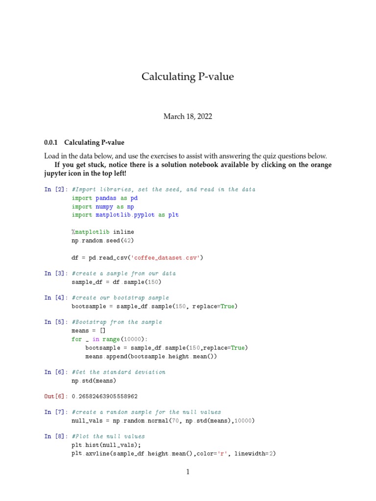 Calculating P-value from bootstrap sampling | PDF