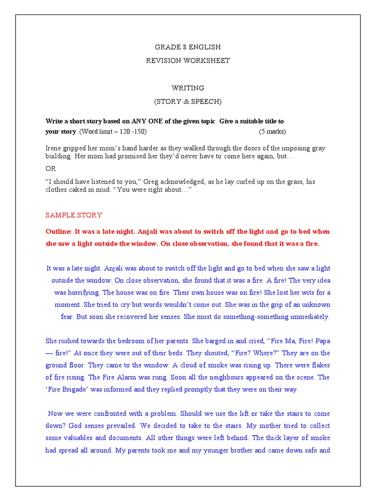 Grade 8 Writing - Reinforcement | PDF