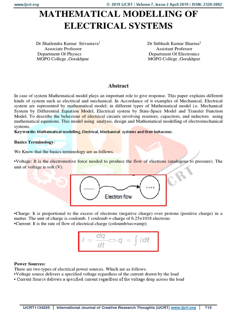 Mathematical Modeling | PDF | Laplace Transform | Electrical Engineering Mathematical Modeling | PDF | Laplace Transform | Electrical Engineering