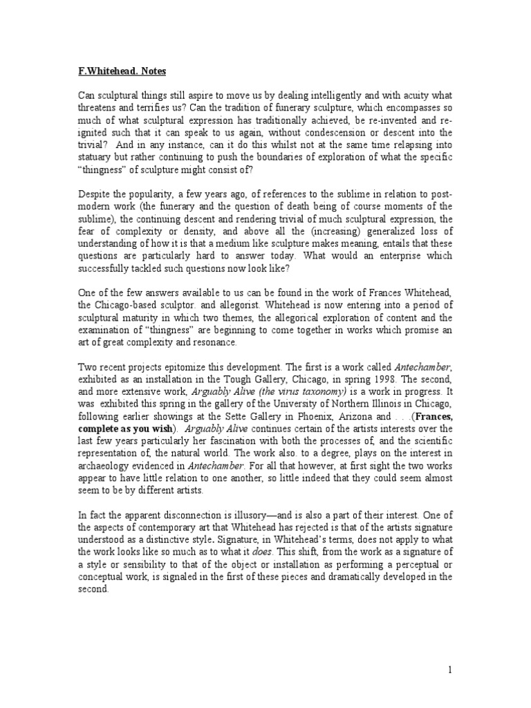 Dilnot - FYWNotes On Arguably Alive Antechamber | PDF | Experience | Virus