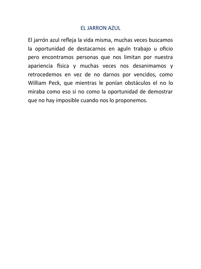 El Jarron Azul | PDF