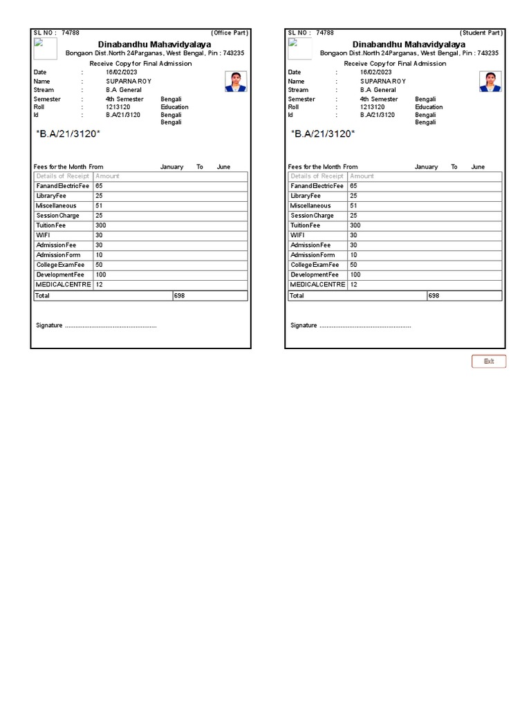 Invoice Receipt SUPARNA ROY | PDF | Business Documents | Accounting