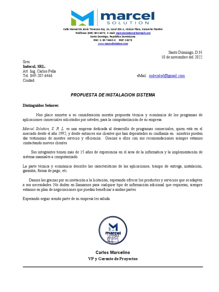 COTIZ - Indecal Symasoft | PDF | Informática | Ingeniería Informática