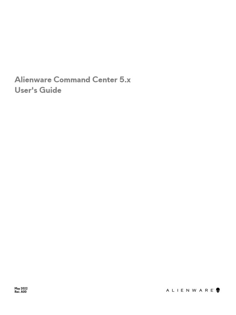 Alienware Command Center 5.x User's Guide | PDF | Installation (Computer Programs) | Icon ...