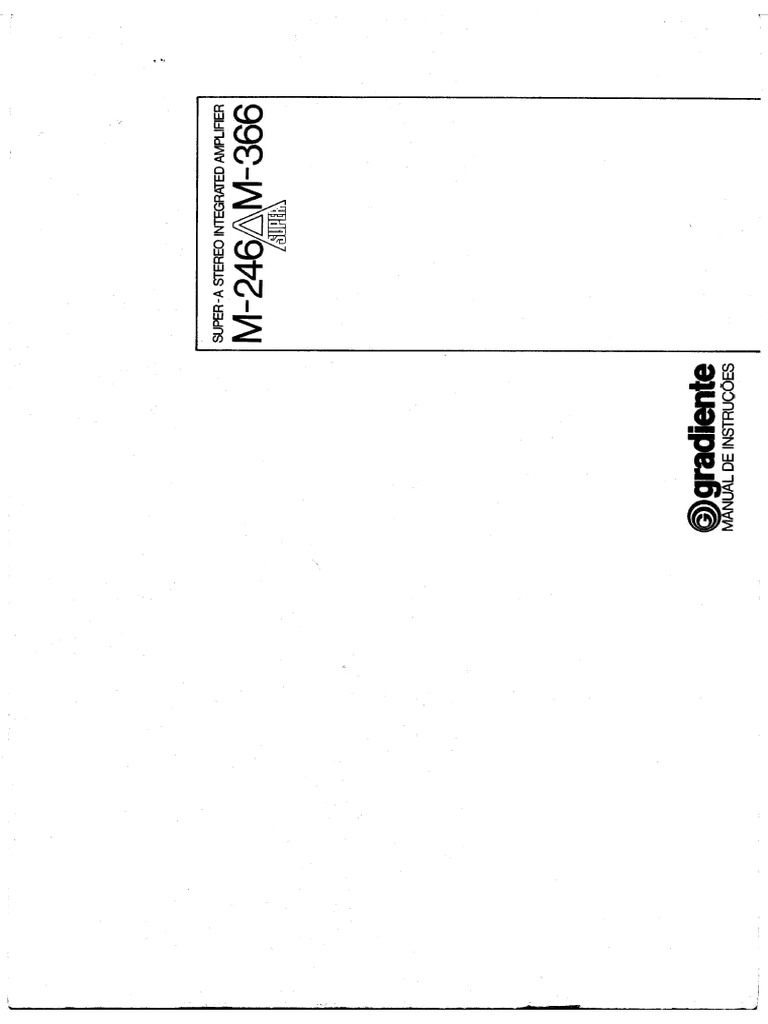 Gradiente 246 366 Manual | PDF
