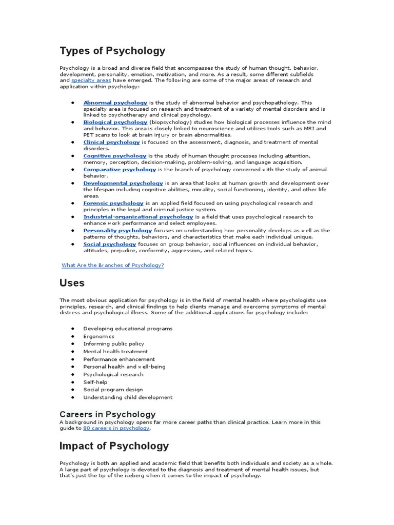 Psychology 4 | PDF | Psychology | Mental Disorder