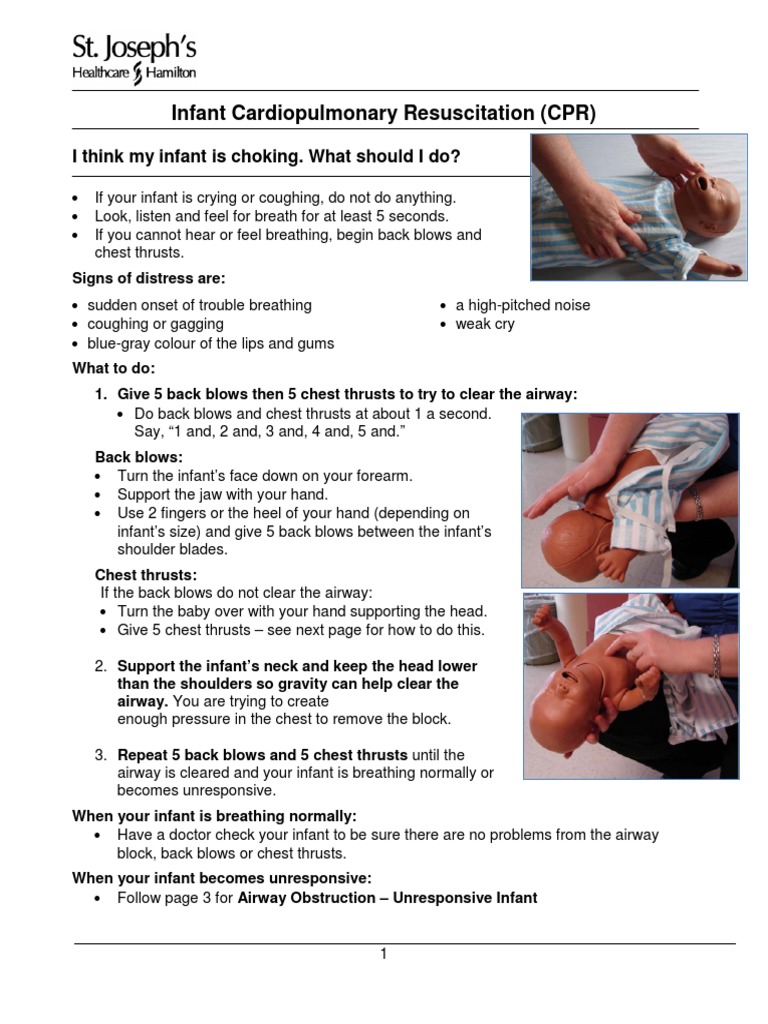 TITLE Infant CPR Steps | PDF | Cardiopulmonary Resuscitation | Clinical ...