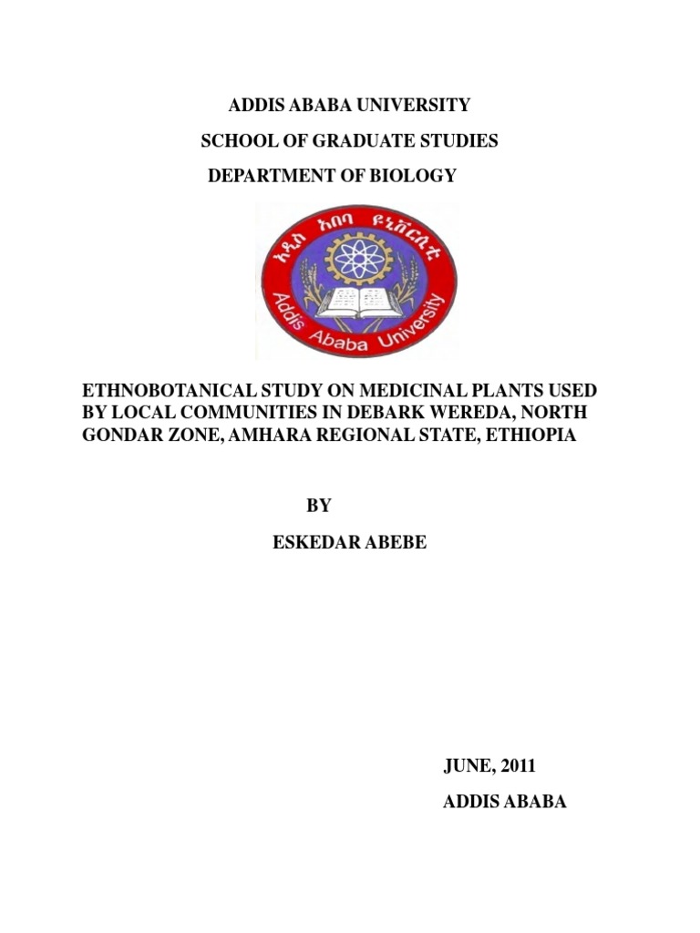 Eskedar Abebe | PDF | Ethnobotany | Traditional Knowledge