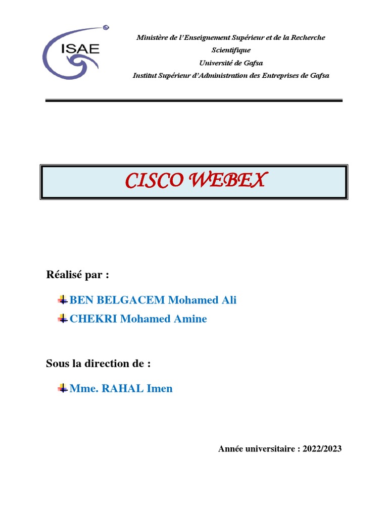 Cisco Webex | PDF | Application | Microsoft