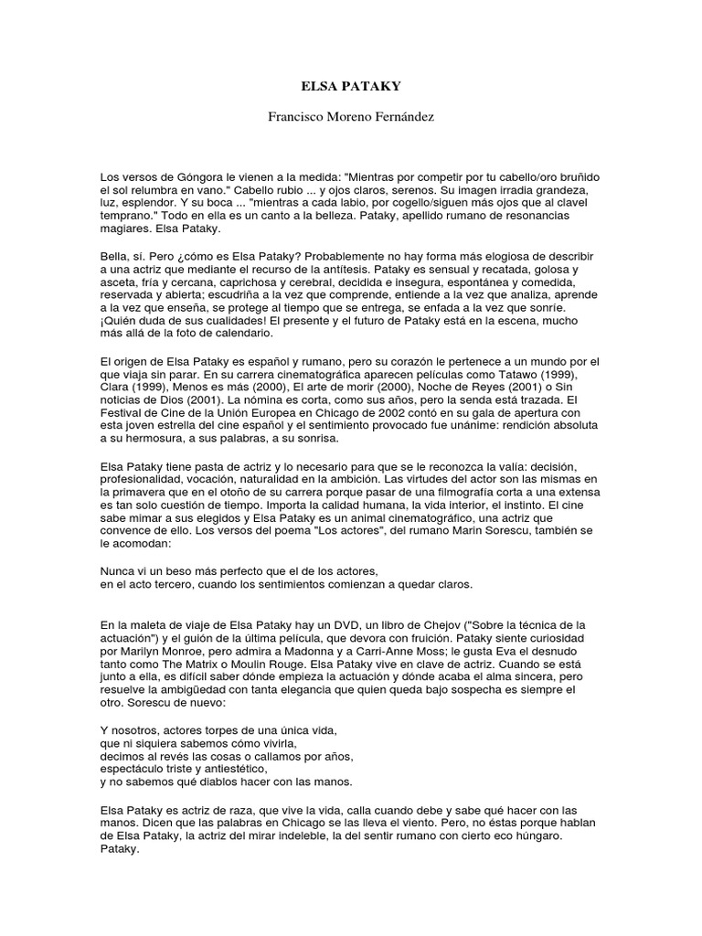 Moreno Fernández "Elsa Pataky" | PDF