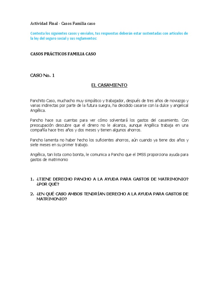 Casos Finales Imss | PDF | Amor