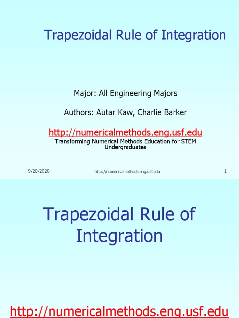 Integration Methods | PDF | Integral | Computational Science