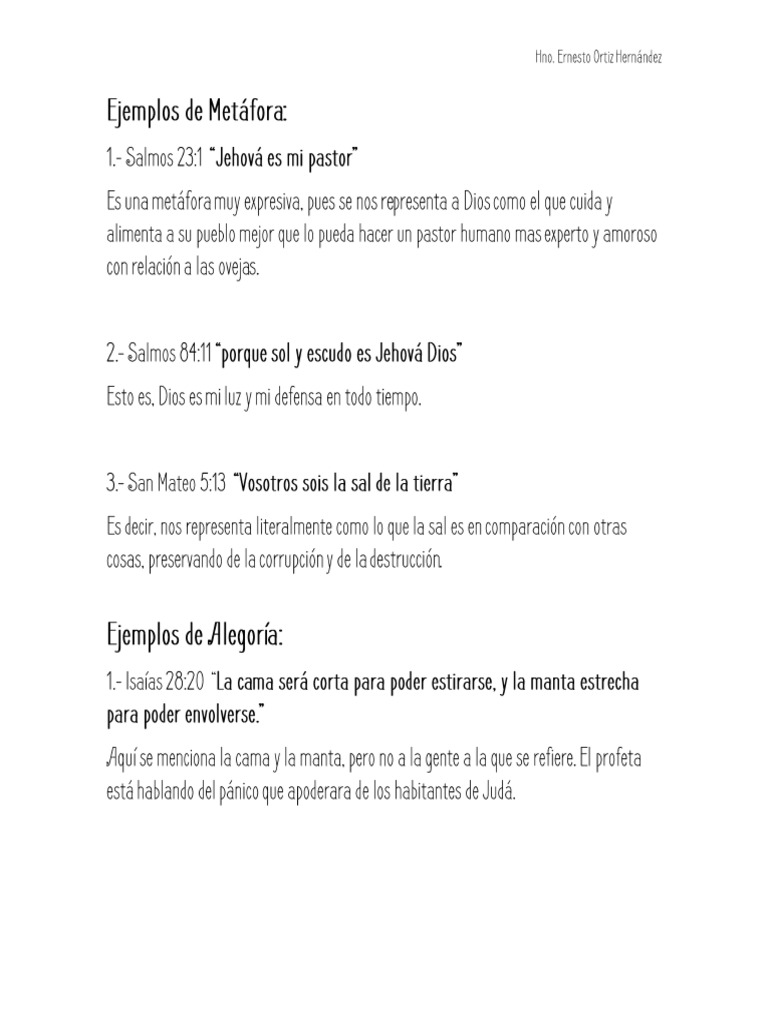 Ejemplos De Metáfora Negativa – 50 Ejemplos de Metáforas – DPLO
