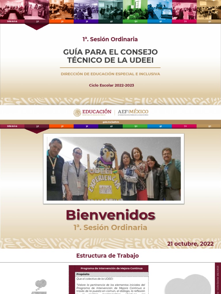 Guía Consejo Técnico UDEEI 2022-2023 | PDF | Inclusión (Educación ...