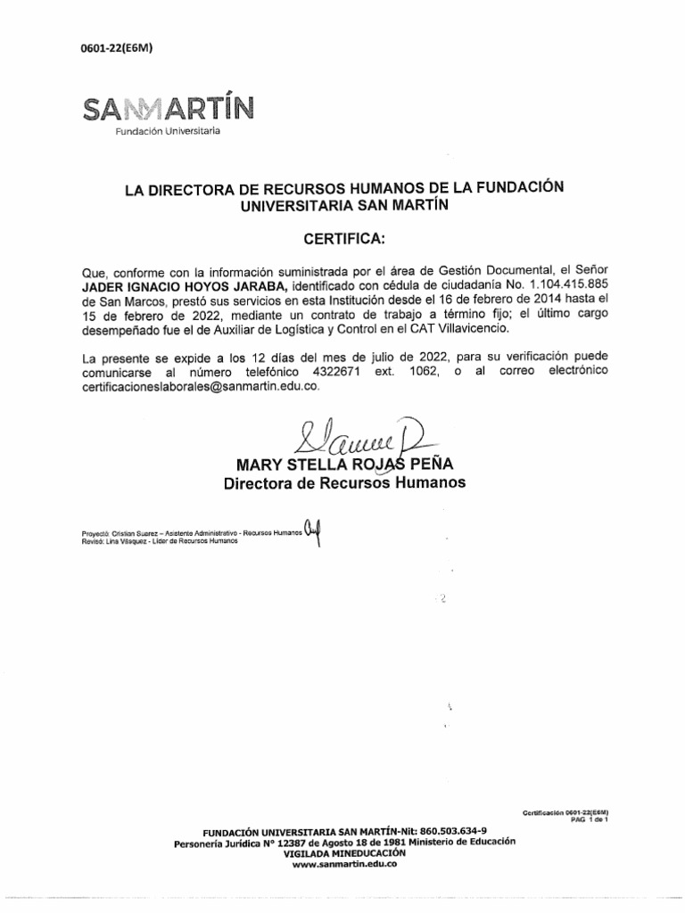 Carta Laboral | PDF
