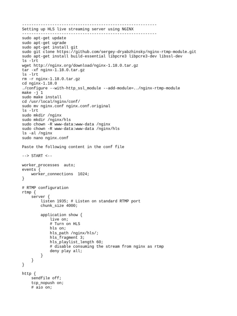 RTMP Server Using NGINX | PDF RTMP Server Using NGINX | PDF