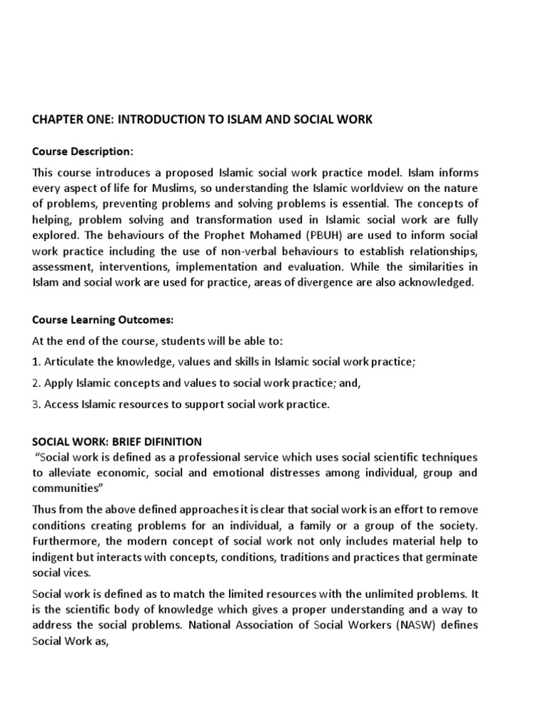 Islam and Social Work | PDF | Quran | Islam