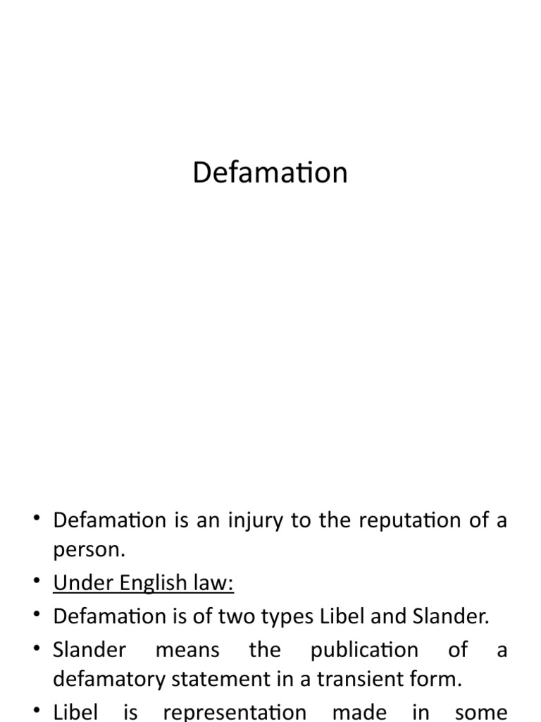 Defamation | Download Free PDF | Defamation | Injustice