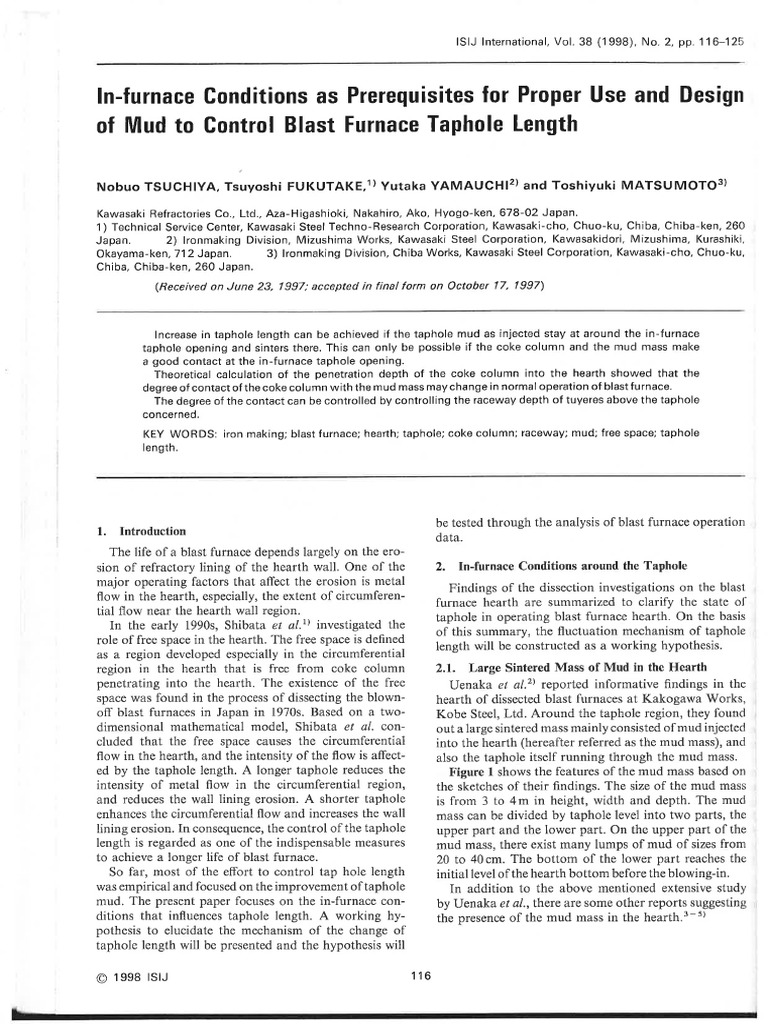 MUD In-Furnace Conditions As Prerequisites For Proper Use and Design of ...