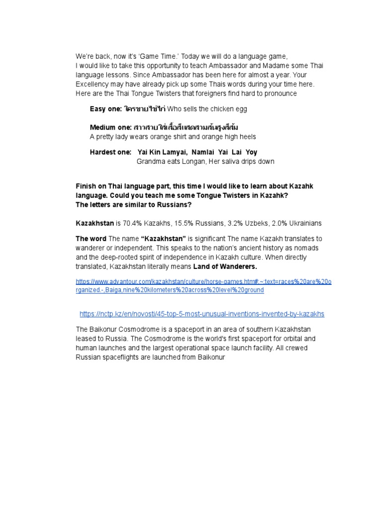 Kazakhstan Game Pdf Kazakhstan Food And Drink