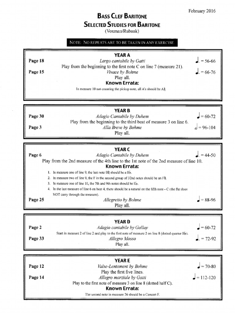 9 Baritone Region | PDF