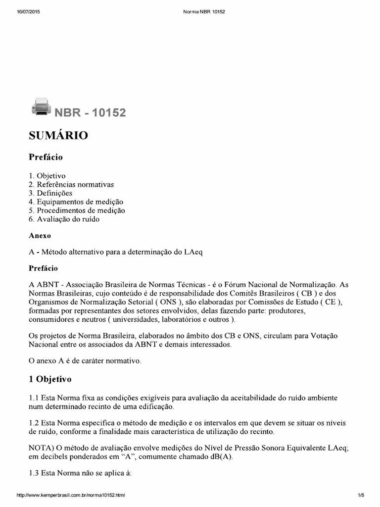 Norma NBR 10152 | PDF