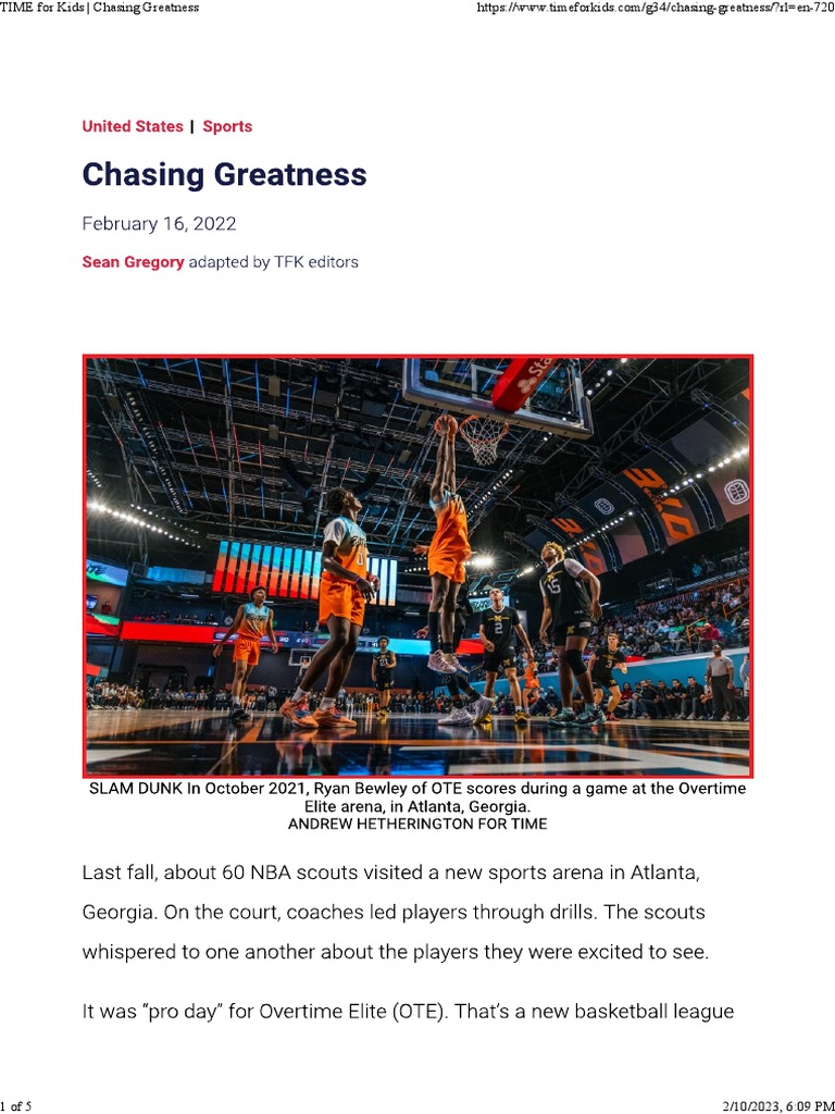 Chasing Greatness | PDF